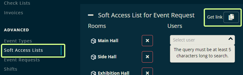 Soft Access Lists + Event Requests